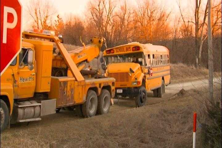 Photos: School Bus Rollover Crash