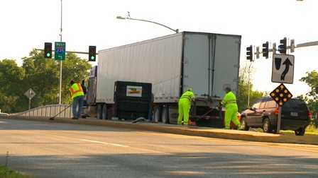Traffic Alert: Truck loses seed corn load