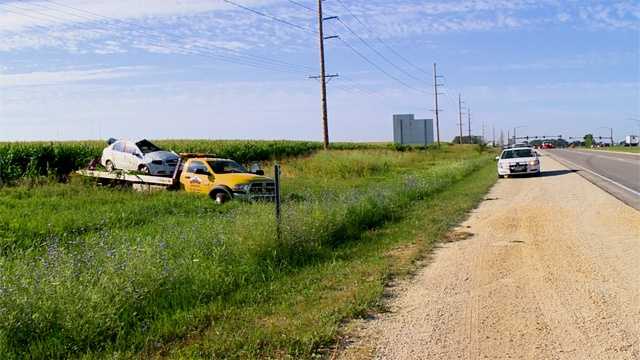 Photos: Car lands in cornfield during crash