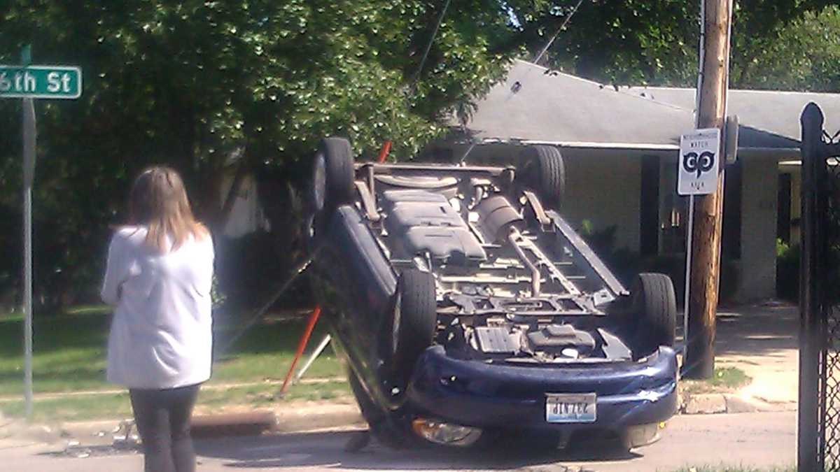 Photos: Minivan rollover crash