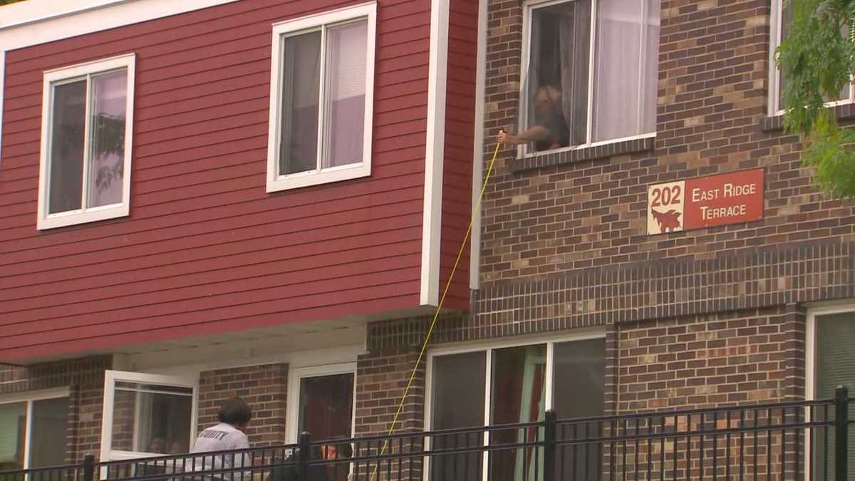 Toddler survives two-story fall