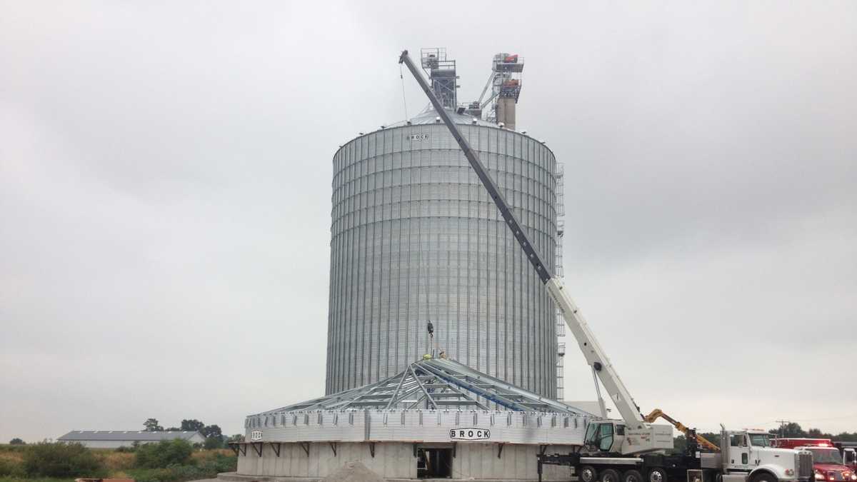 Photos: Grain bin collapses, man hurt