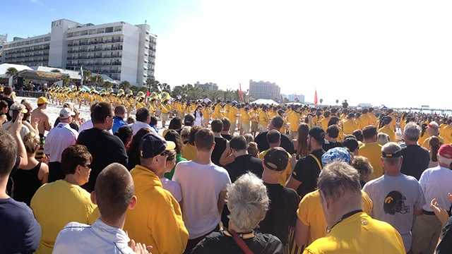 Hawkeye fans hit the beach in Florida