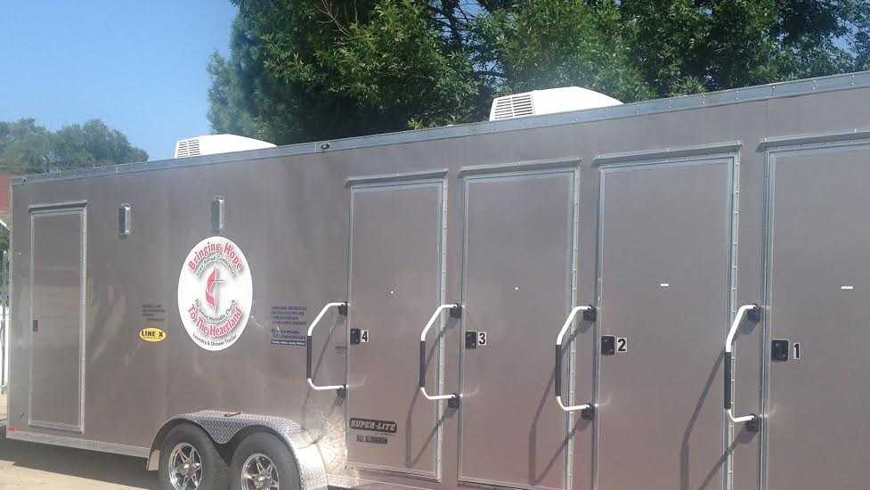 Church rolls out shower trailer for disaster victims