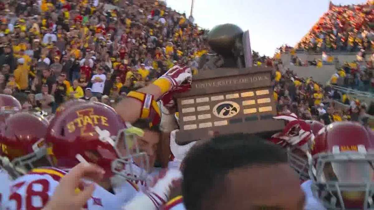 Iowa State wins the Cy-Hawk trophy, 20-17