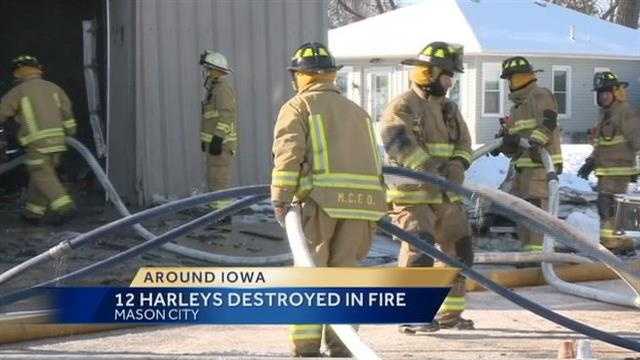 12 Harley-Davidson bikes destroyed in fire