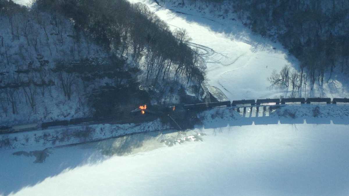 Train carrying ethanol catches fire in Iowa