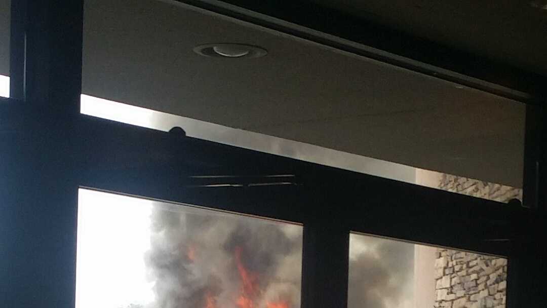 PHOTOS: DART bus catches fire at bus stop