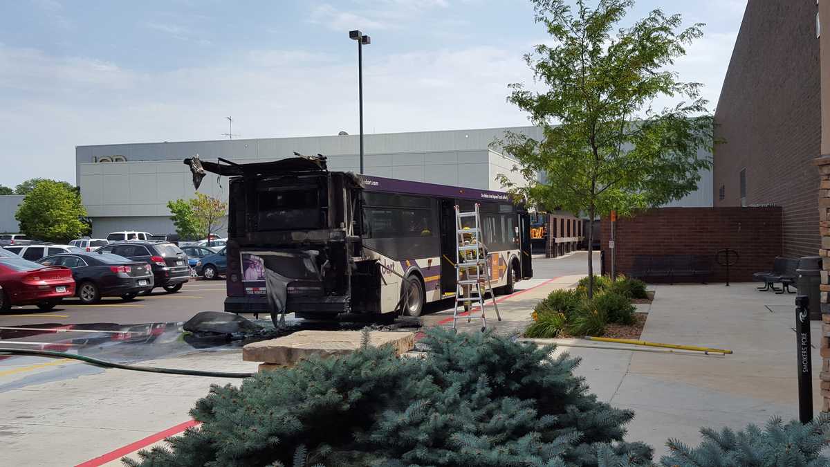 PHOTOS: DART bus catches fire at bus stop