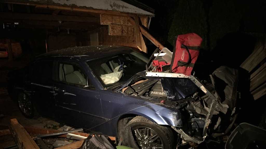 Man tells police what he did before crashing through garage