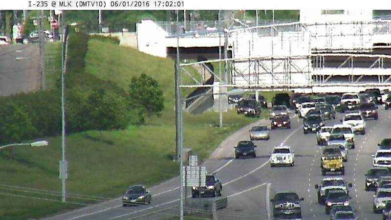 At least 3-separate crashes on westbound I-235 right now