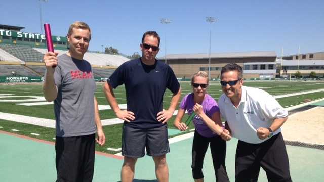 Photos: See the KCRA Morning Team try a 4x100m relay