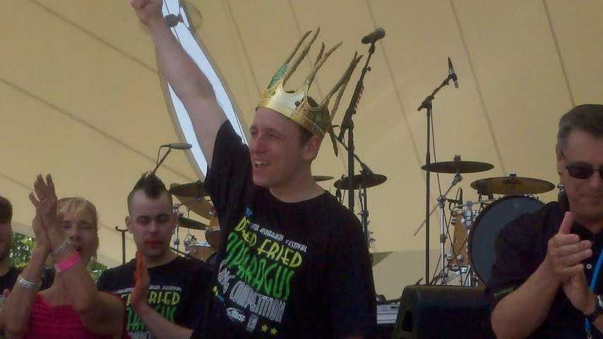 Reigning Stockton asparagus-eating champ wins NYC hot dog contest