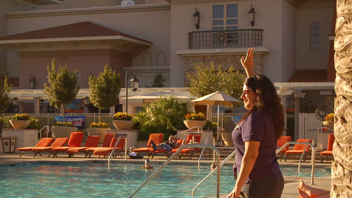 Photos: Debbie Meyer, 3-time gold medalist, visits the Olympic Zone