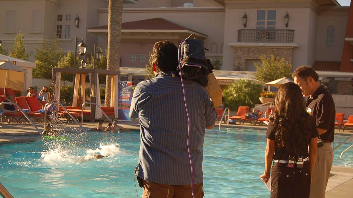 Photos: Debbie Meyer, 3-time gold medalist, visits the Olympic Zone