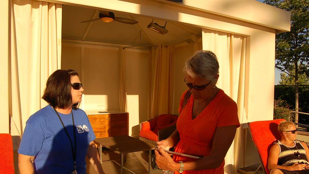 Photos: Debbie Meyer, 3-time gold medalist, visits the Olympic Zone