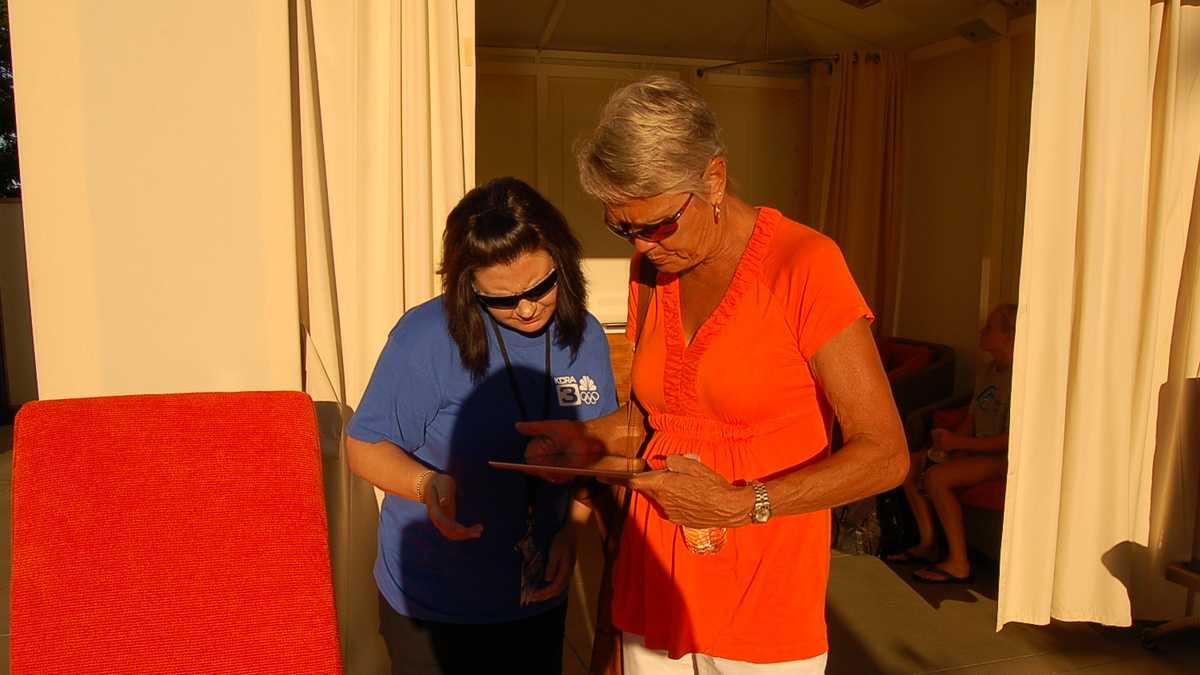 Photos: Debbie Meyer, 3-time gold medalist, visits the Olympic Zone