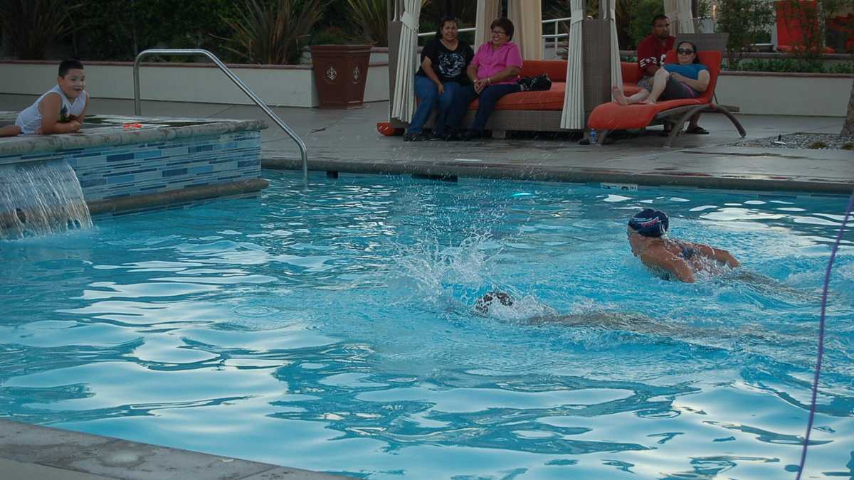 Photos: Debbie Meyer, 3-time gold medalist, visits the Olympic Zone