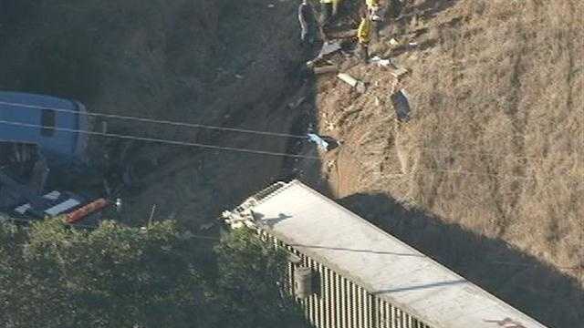 Photos: Big rig flips over near Interstate 80