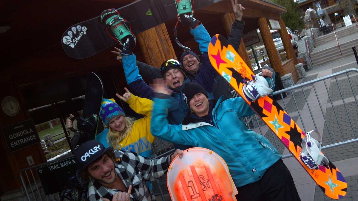 Photos: First skiers, riders of the season hit Heavenly