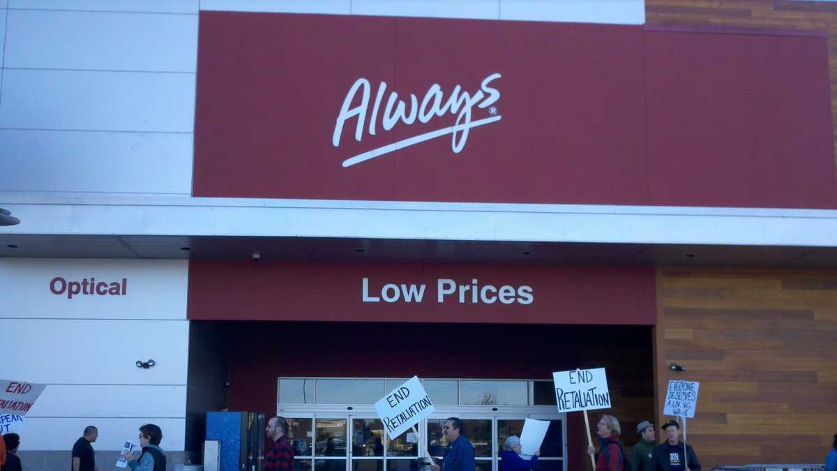 Photos: Picketers demonstrate outside West Sac Walmart