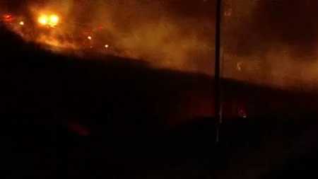 LiveCopter photos: Fire burns for hours at Beale Air Force Base