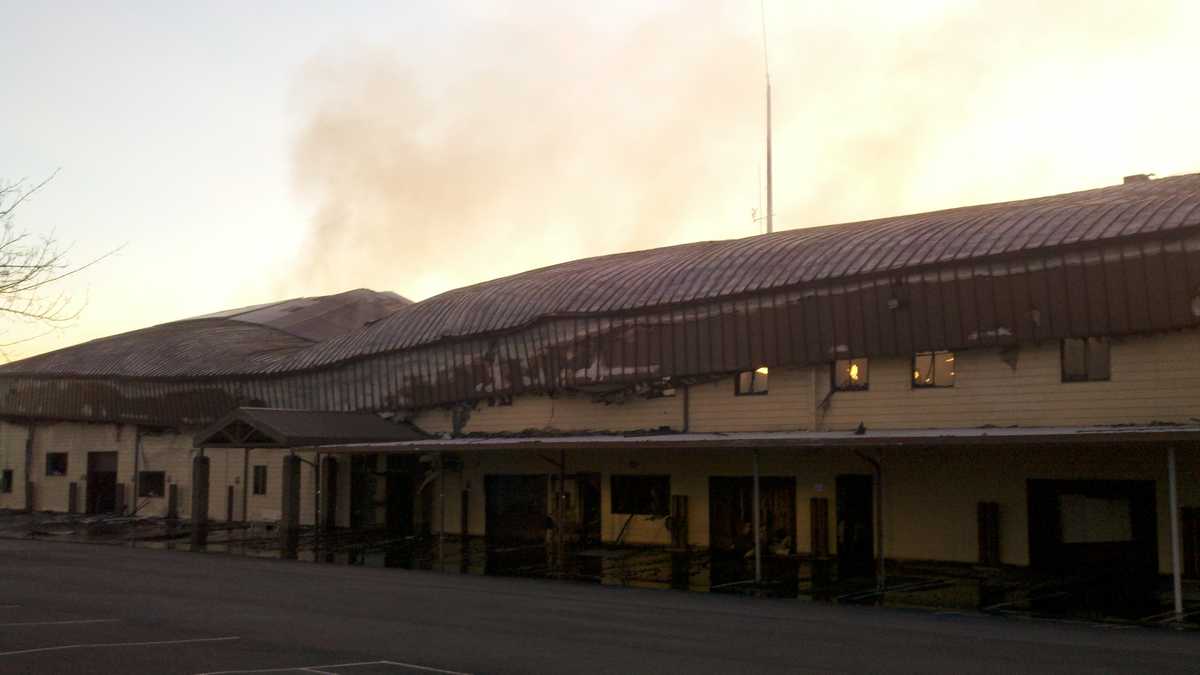 LiveCopter photos: Fire burns for hours at Beale Air Force Base