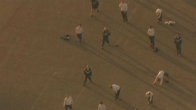 LiveCopter photos: Fire burns for hours at Beale Air Force Base