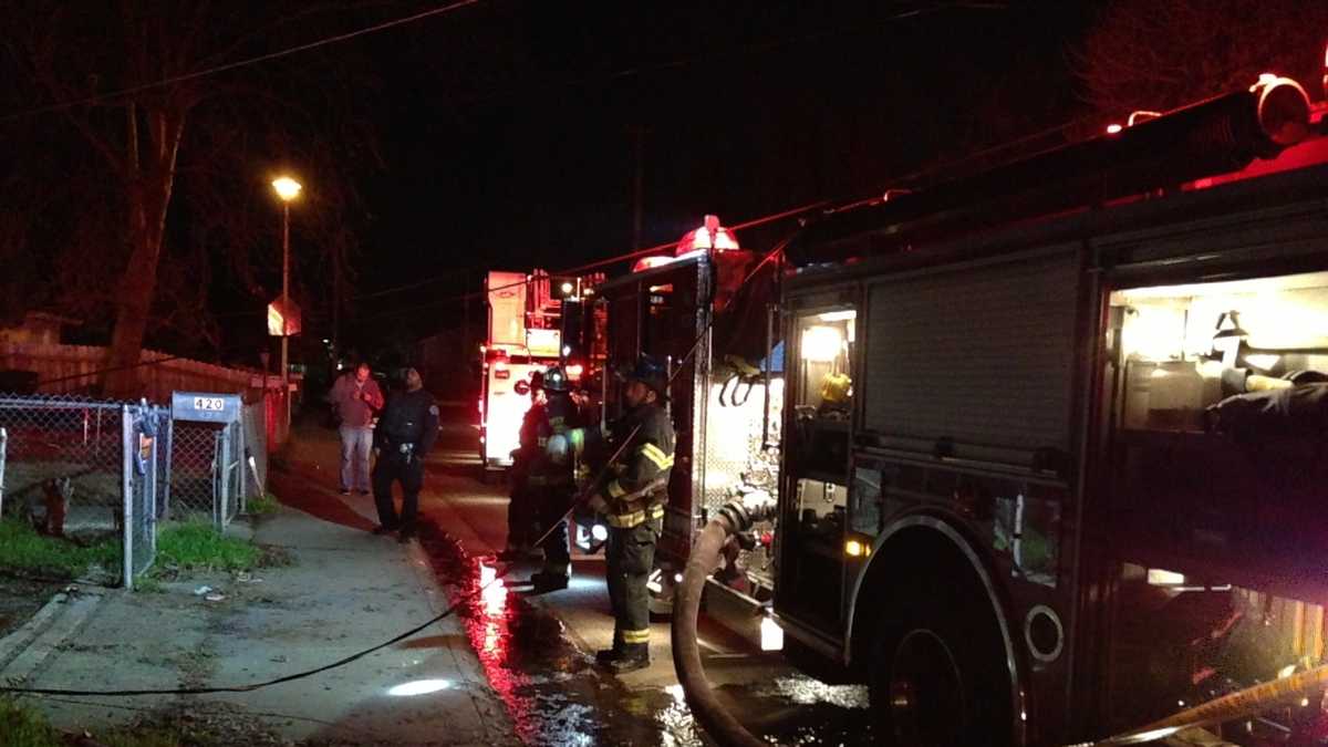 Photos: Home destroyed in fire, power line fall