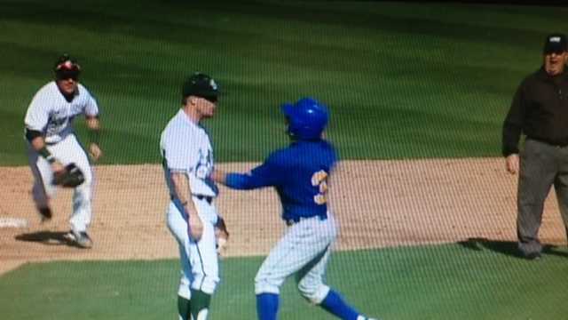Photos: Punch leads to bench-clearing baseball brawl