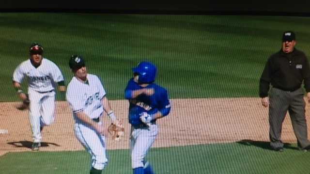 Photos: Punch leads to bench-clearing baseball brawl