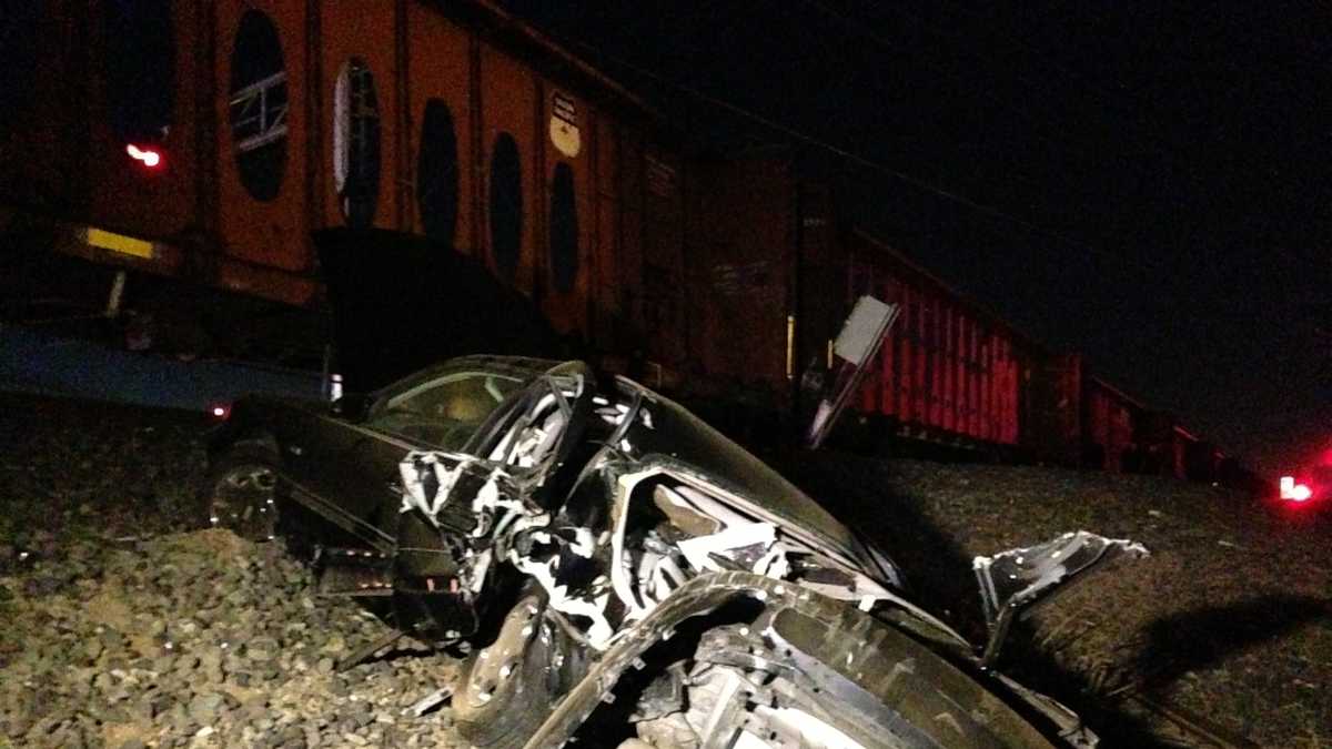Photos: Car smashed by train on Power Inn Road