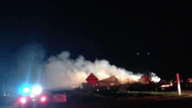 Photos: Fire erupts at Dixon airport