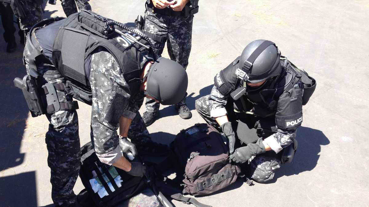 Tactical medics train with SWAT team