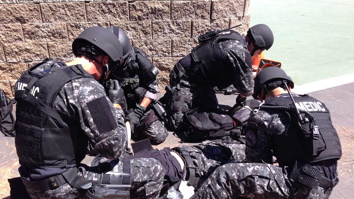 Tactical medics train with SWAT team