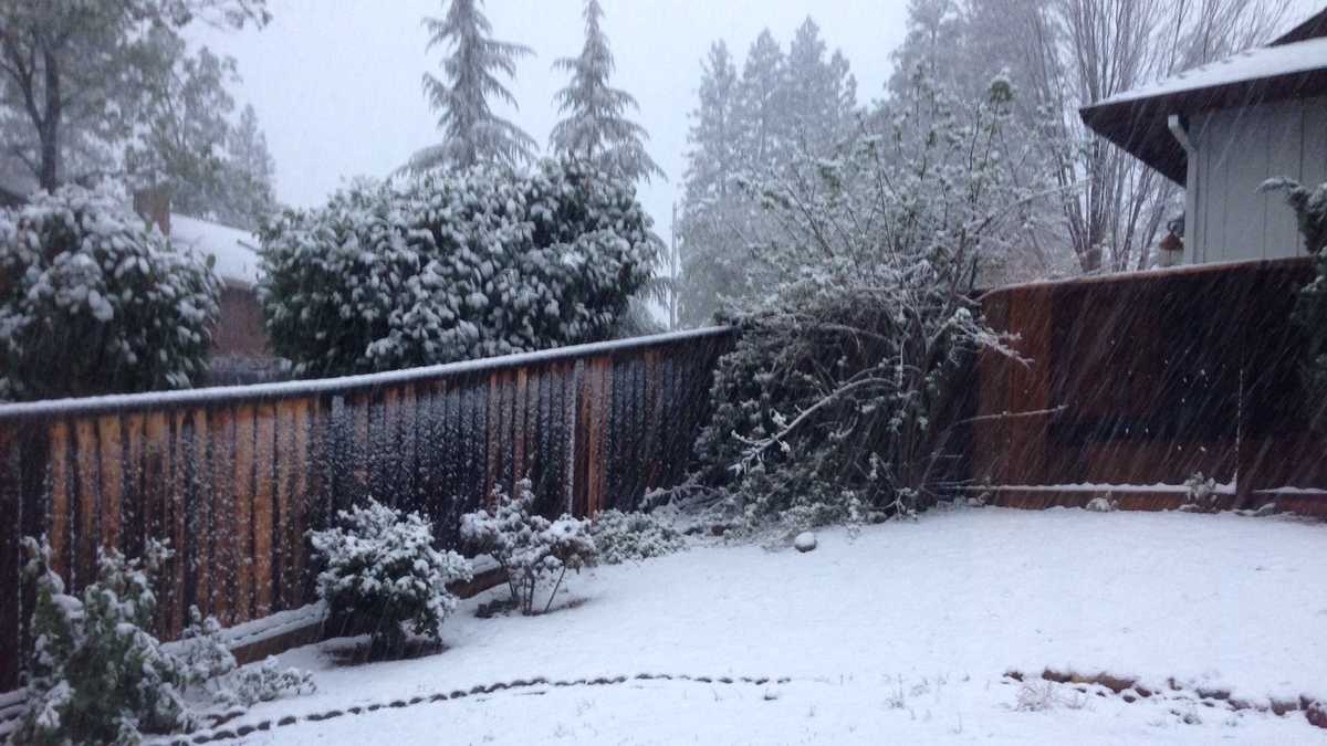 Photos: Spring snow falls in Sierra