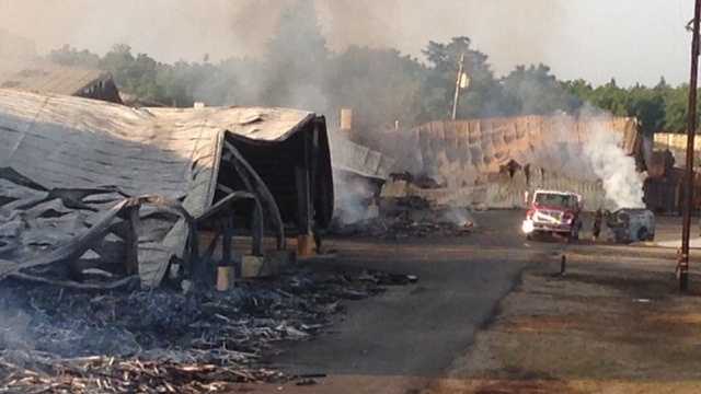 Photos: Flames shoot out from Olivehurst factory