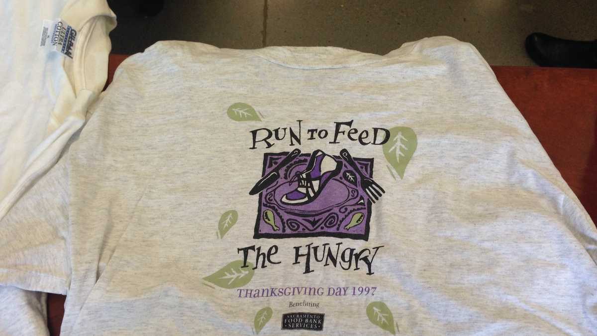 Runner keeps T-shirts from each Run to Feed the Hungry
