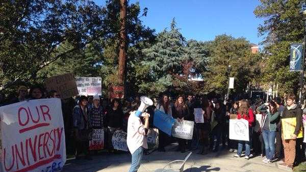 Photos: UC Davis students walk out, march in tuition protest