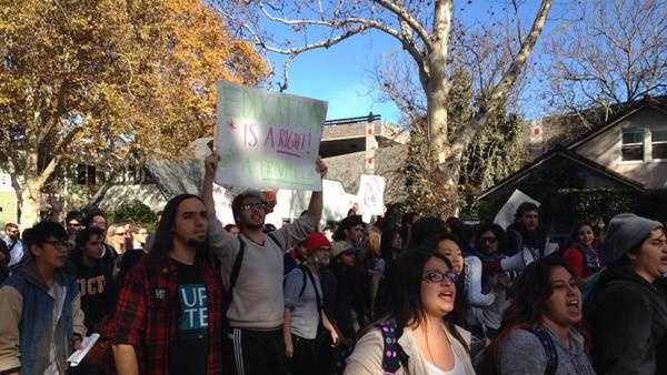 Photos: UC Davis students walk out, march in tuition protest