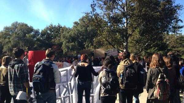 Photos: UC Davis students walk out, march in tuition protest