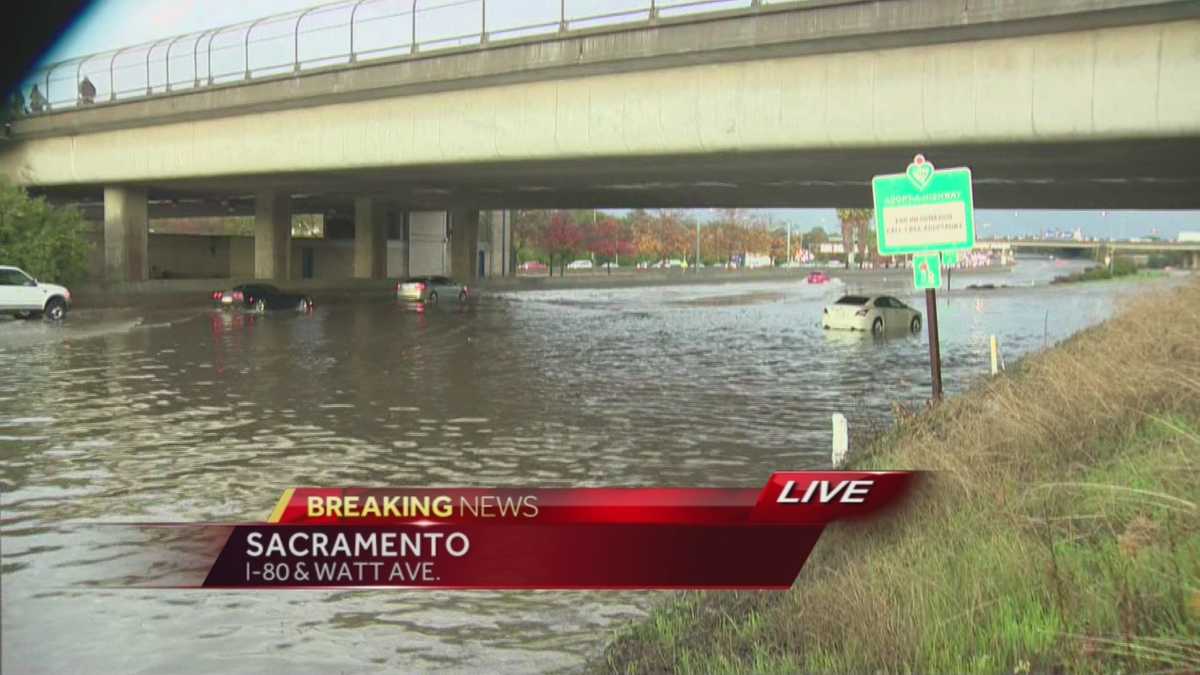 Traffic snarled by I-80 rainfall as neighborhoods flood