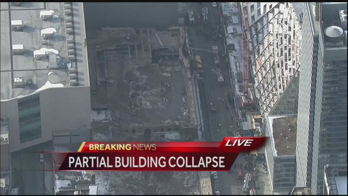 NYC firefighters responding to partial building collapse