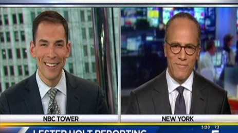 NBC's Lester Holt shares sweet father-son moment on air