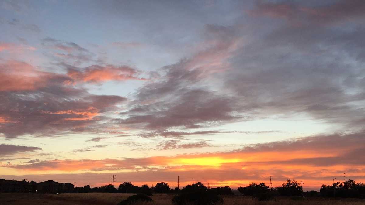 Photos of an August sunset in Northern California