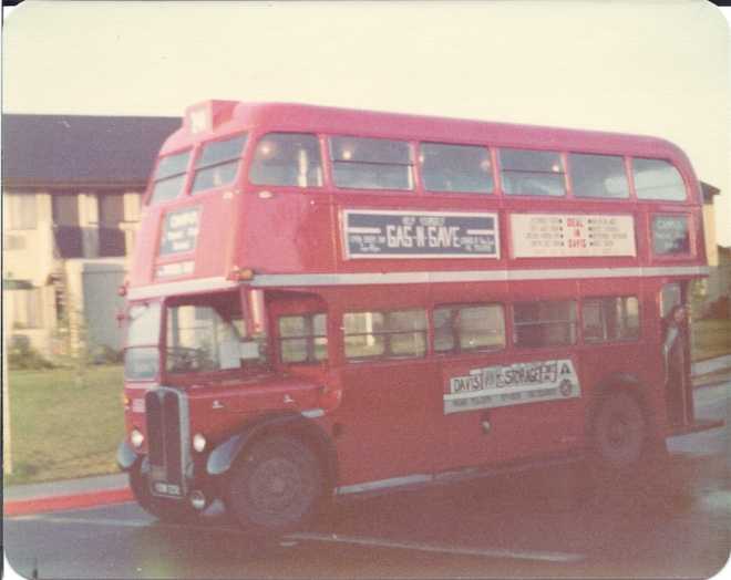 Davis welcomes back vintage London double-decker buses