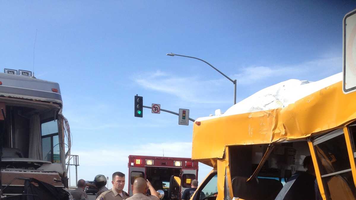 School bus, RV collide in Elk Grove