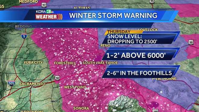 Wet weather expected in Valley, Sierra Christmas Eve