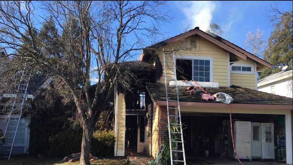 Person hospitalized with burns after Antelope house fire