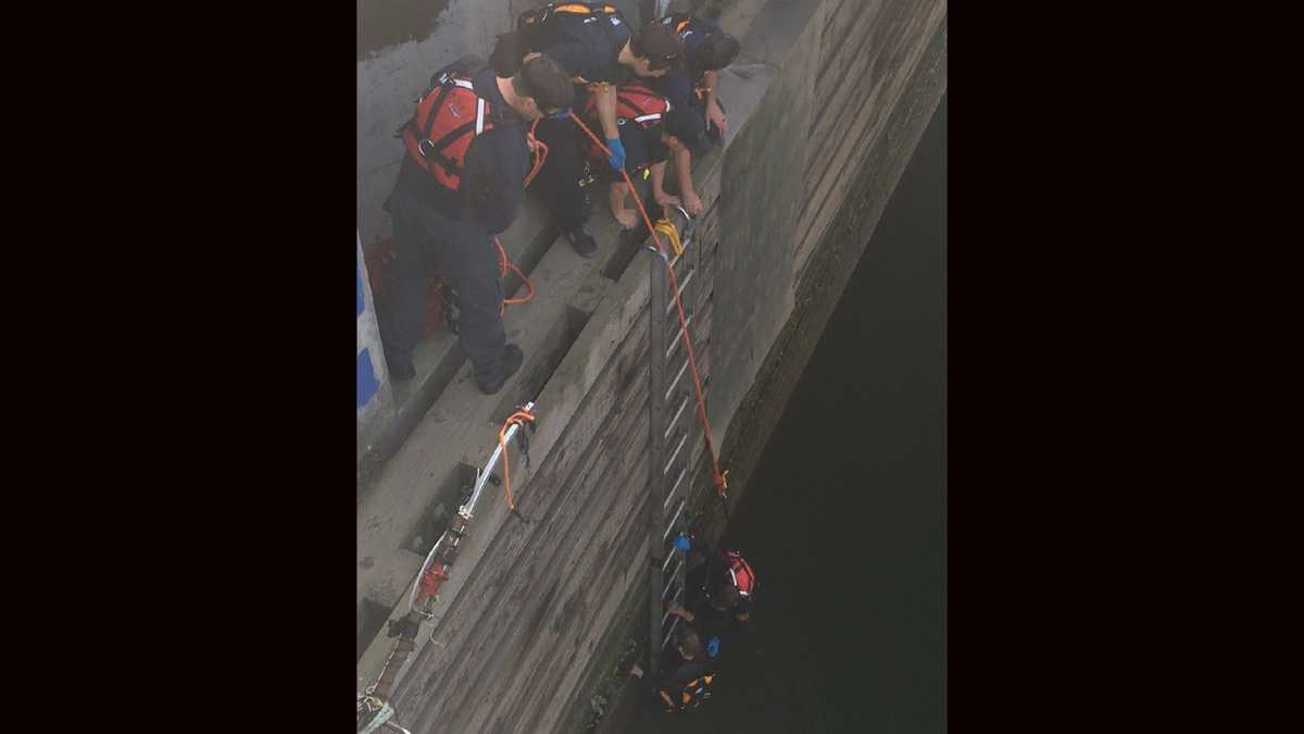 West Sac fire crews rescue woman who fell 20 ft. in water